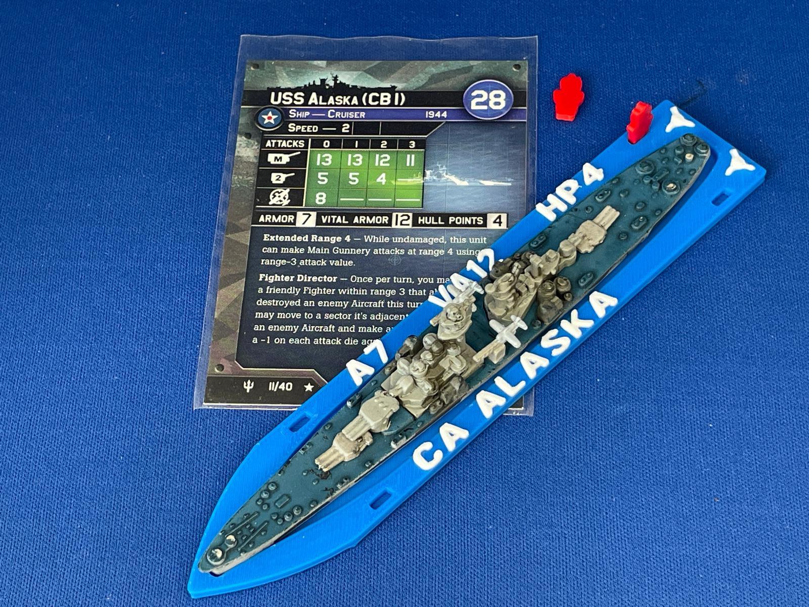 War at Sea USS Alaska Ship Base - Game Aid by The Fun Kingdom - Wargaming3D